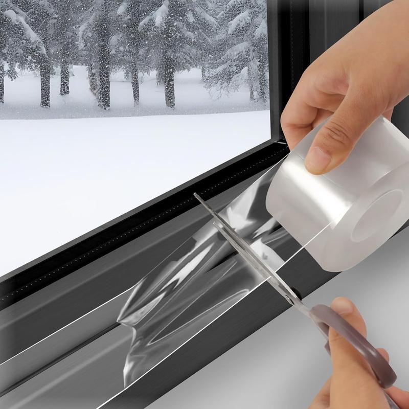 [Stop Cold Drafts] Transparent Window Sealing Tape (No Residue ...