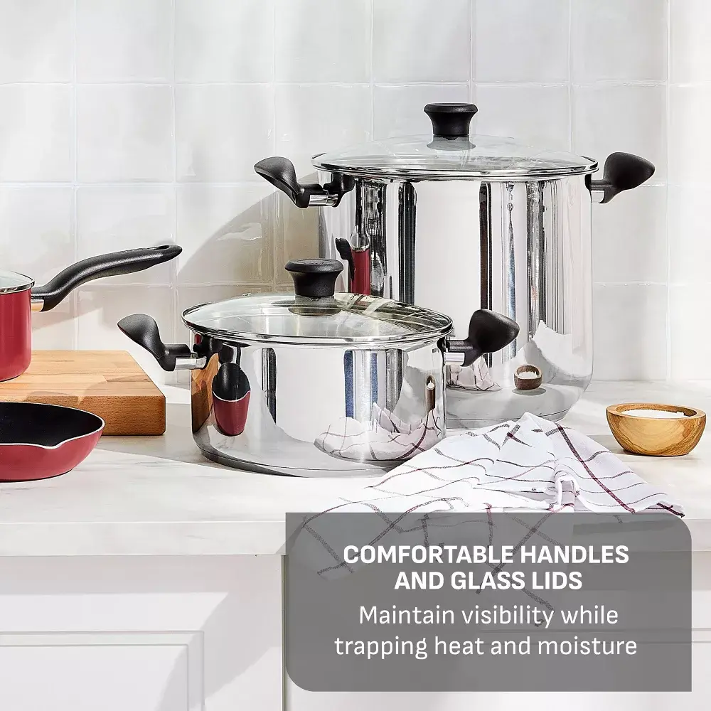 T-Fal Simply Cook 16qt Stainless Steel Stock Pot with Lid - TikTok Shop
