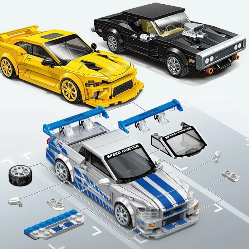 Moc Speed Champion Technical Car City Vehicle Racing Car Building ...