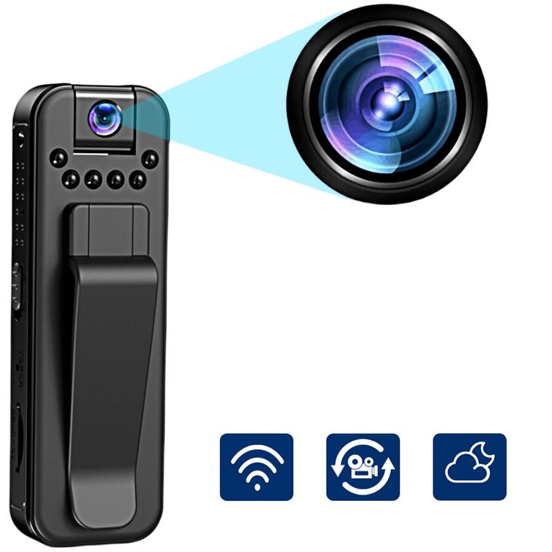 Portable Body Camera,Wearable 1080P FHD Action Camera,Mini Sports ...