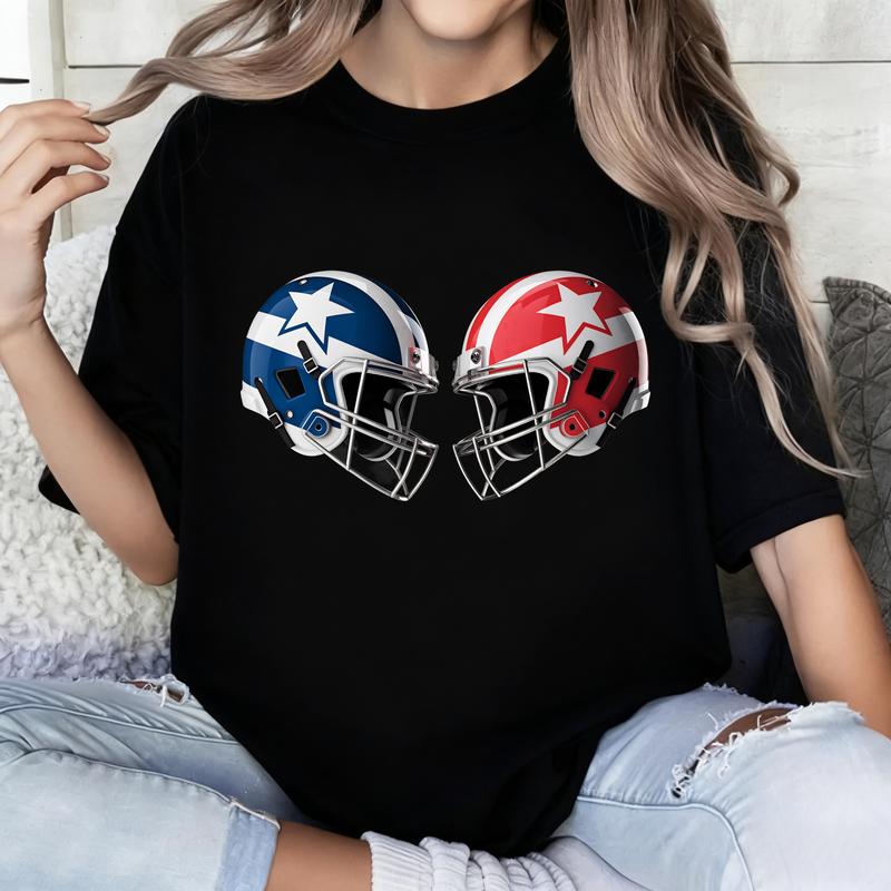 100% pure cotton Crewneck T Shirt Black Football Helmet Print For ...
