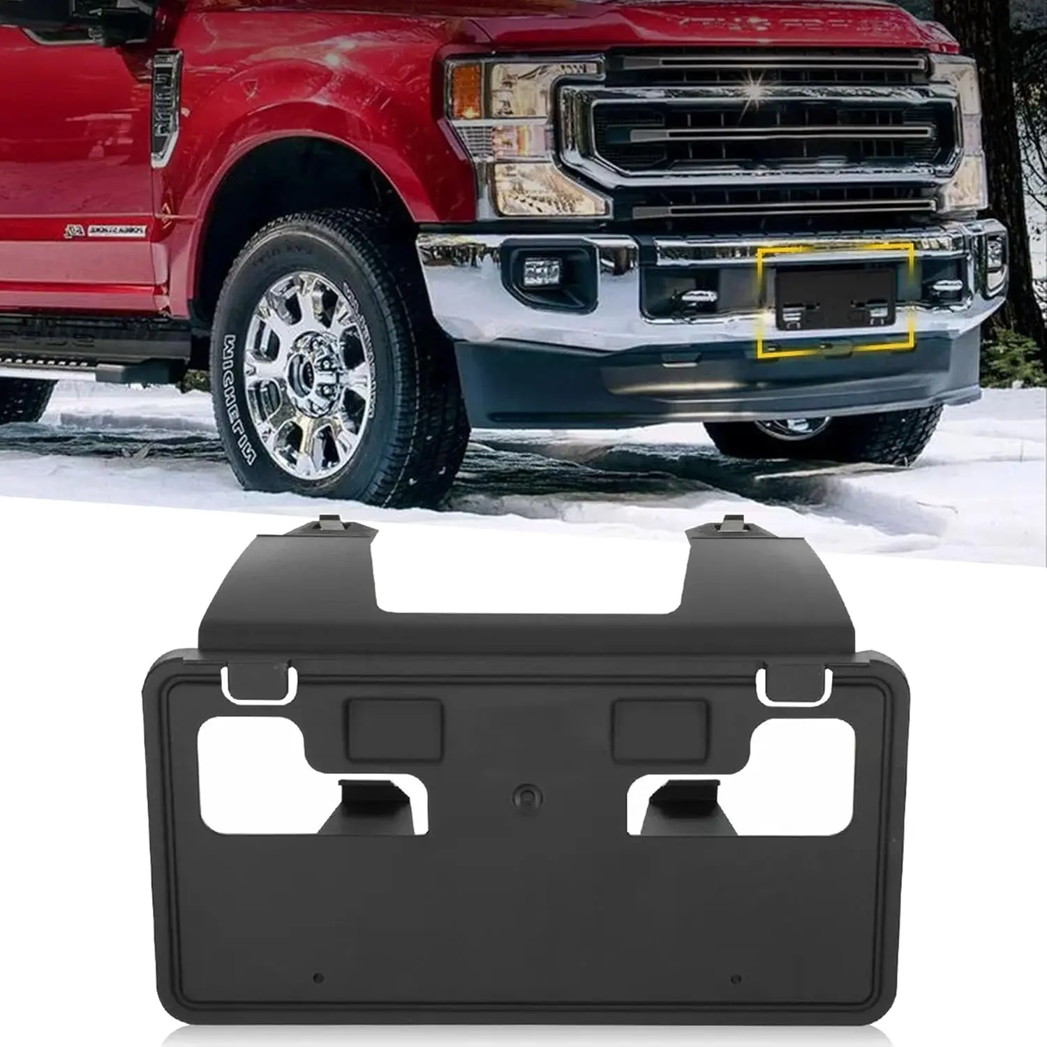 Front Bumper License Plate Frame Bracket Compatible with 2023 2024 Ford ...