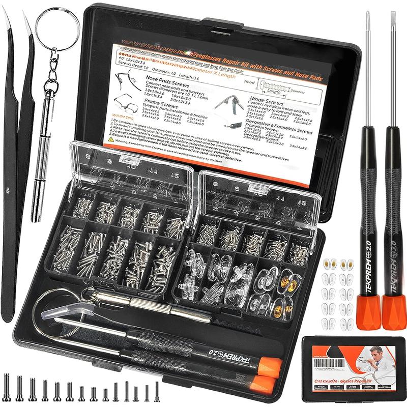 Eyeglass Repair Tool Kit, Eye Glasses Repairing Set with Compatible ...