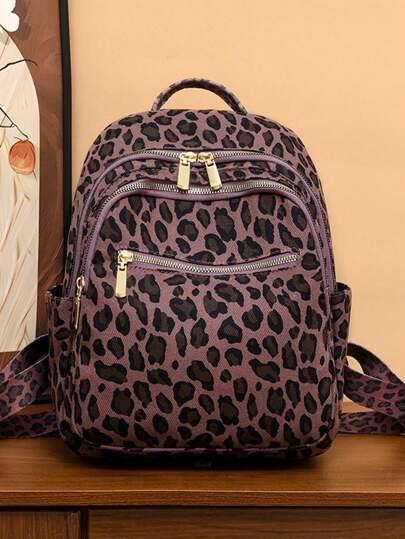 Women's Vintage Leopard Print Backpack, Perfectly Matching With ...
