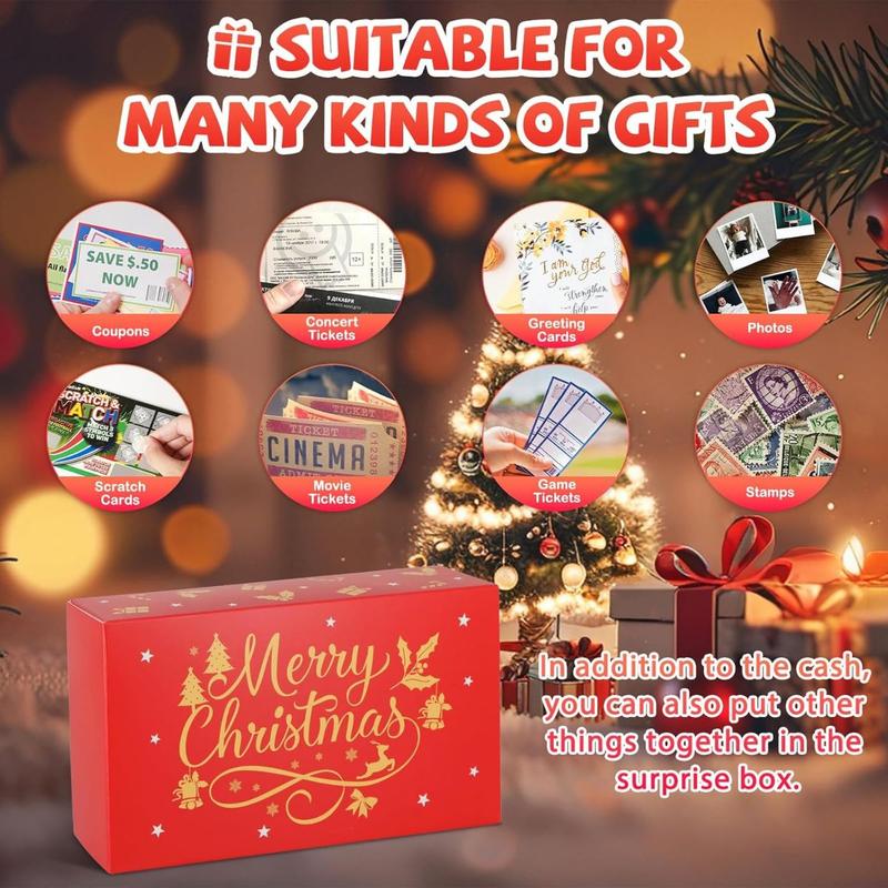 Christmas Money Exploding Box | DIY Folding + Confetti (Red, All Ages ...