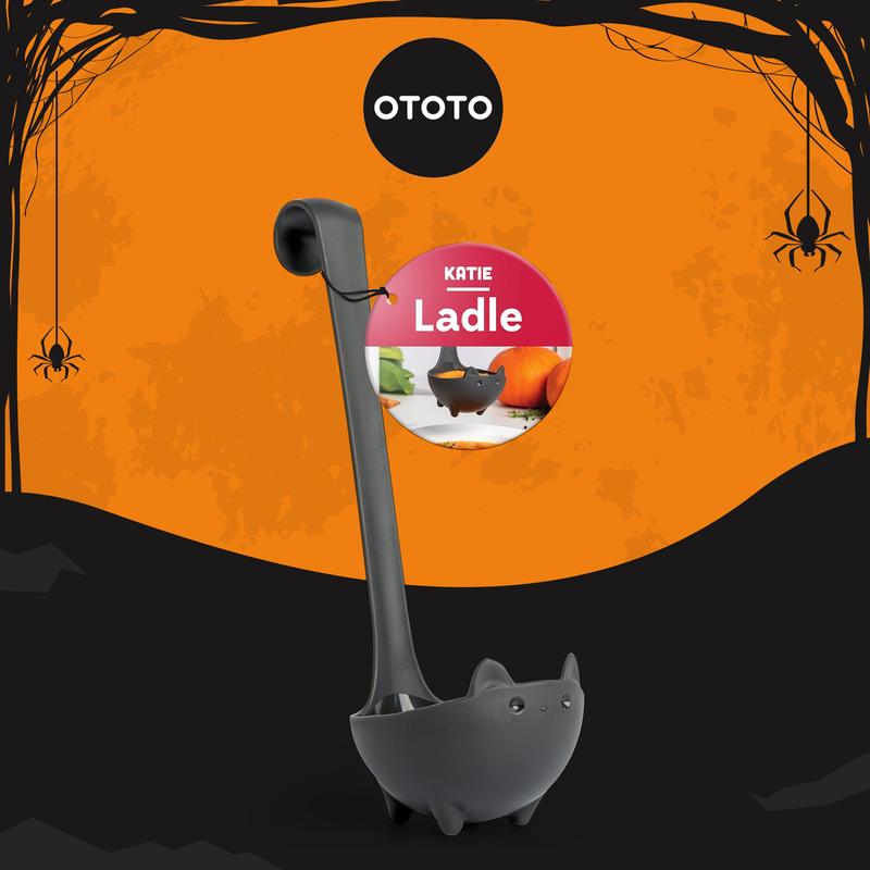 OTOTO Katie Cat Soup Ladle – Halloween Black Cat Kitchen Utensil, Super ...