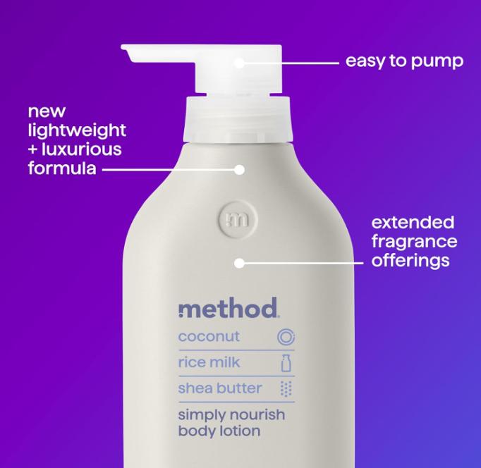 Method Body Lotion, Simply Nourish, Coconut, Rice Milk + Shea Butter ...