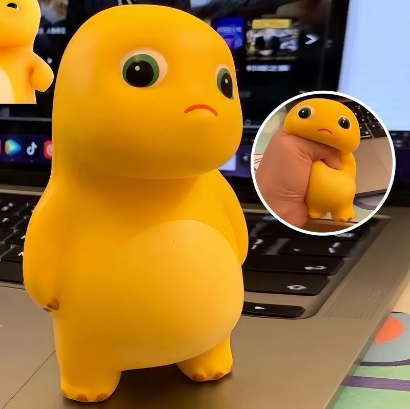 Yellow Milk Dragon Squishy Toy – Cute Dinosaur Stress Reliever, Slow ...