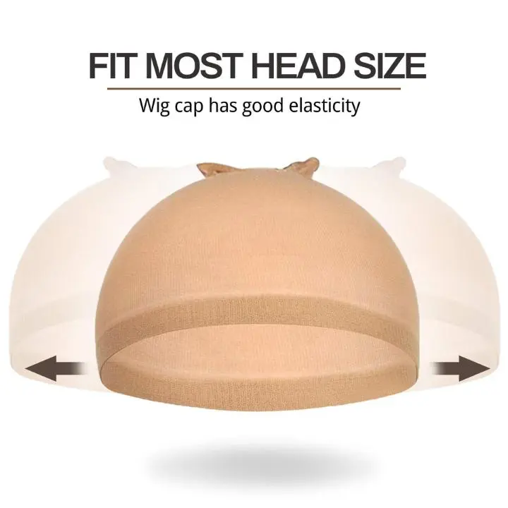 Ultra-Thin Stretchy Nylon Lace Front Stocking Caps Light Brown Wig Caps ...