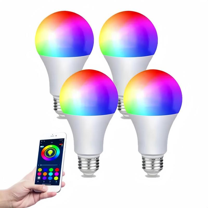 Christmas Decor/Gifts, A19 E26 9W 800LM Wireless Smart Light Bulbs ...