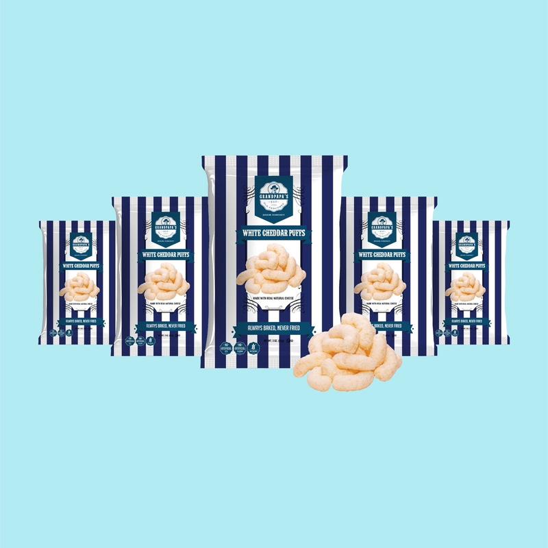 Grandpapa’s Snack Company White Cheddars Puffs 5 Pack snack chip ...