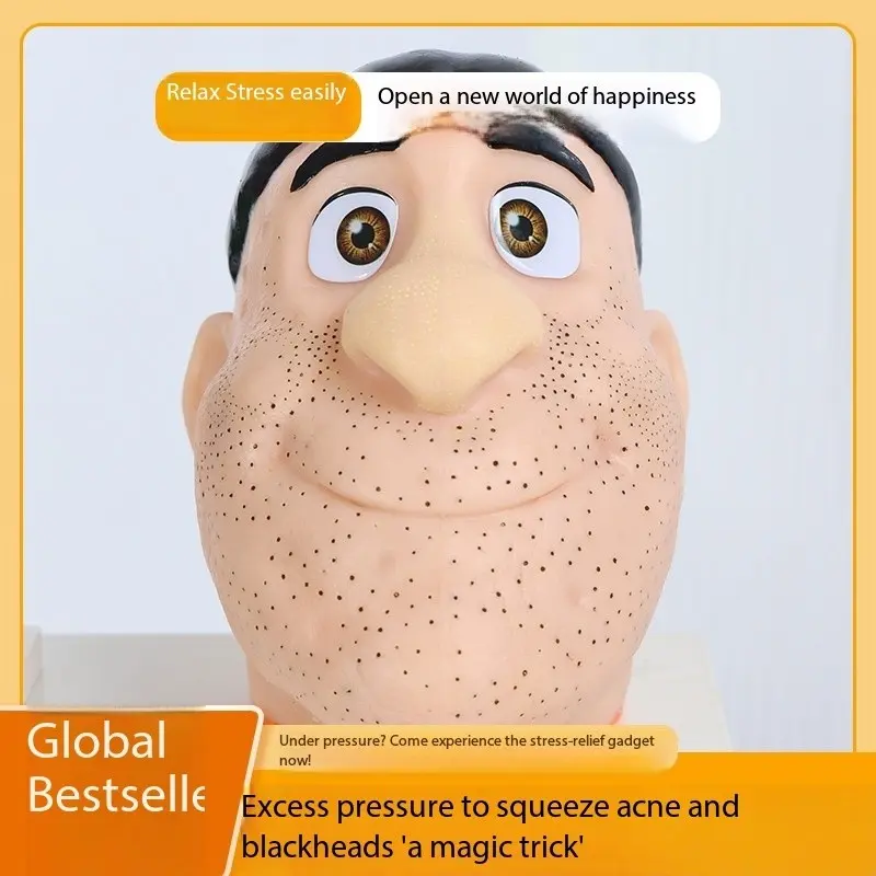 Stress Relief Pimple Pop Toy, Realistic Large Head Model, Acne ...