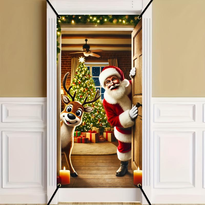 1pc，Santa Claus Door Frame Banner - Merry Christmas & Happy New Year ...