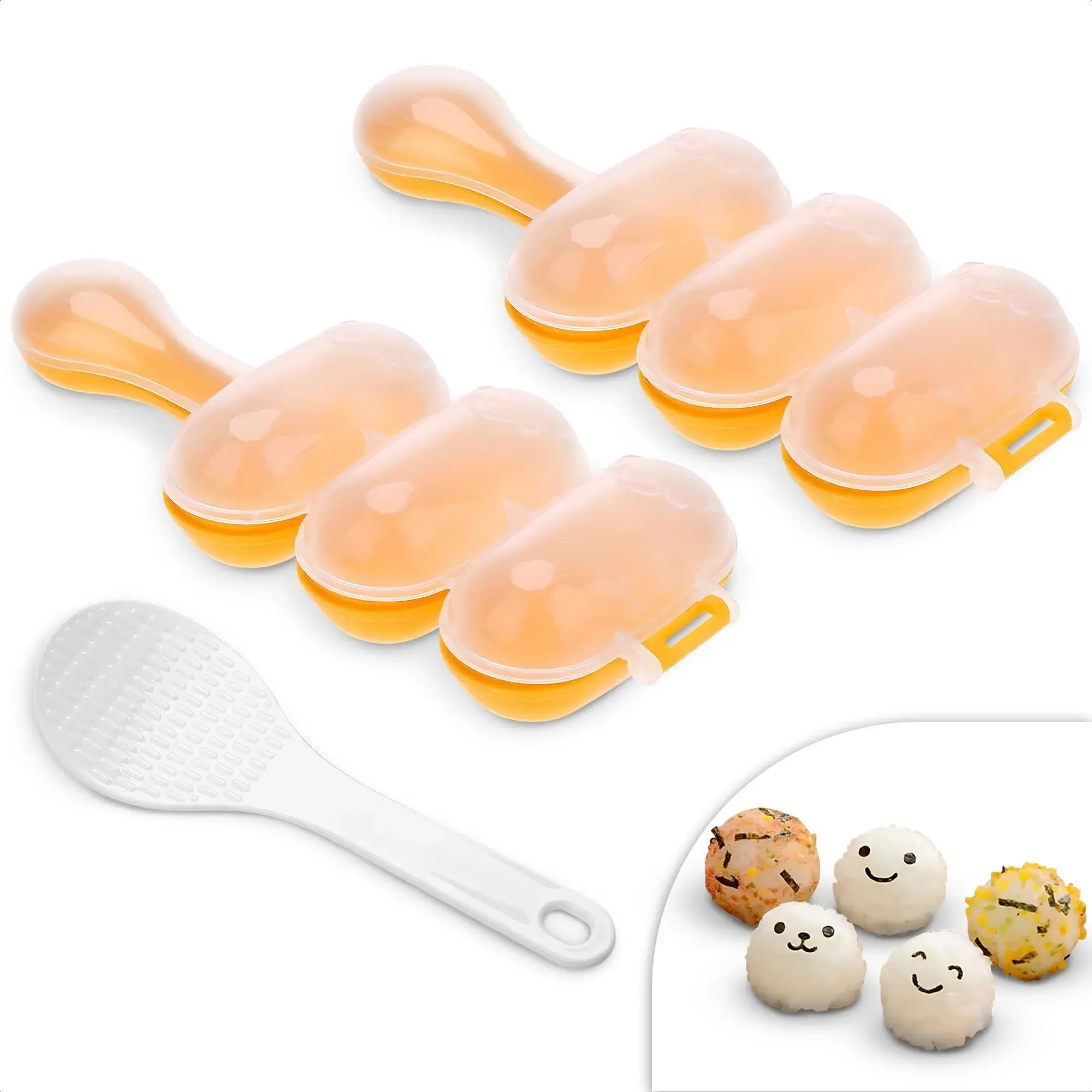 Rice Ball Mold Set (2 Pack) – Easy Rice Ball Maker Sushi & Onigiri ...