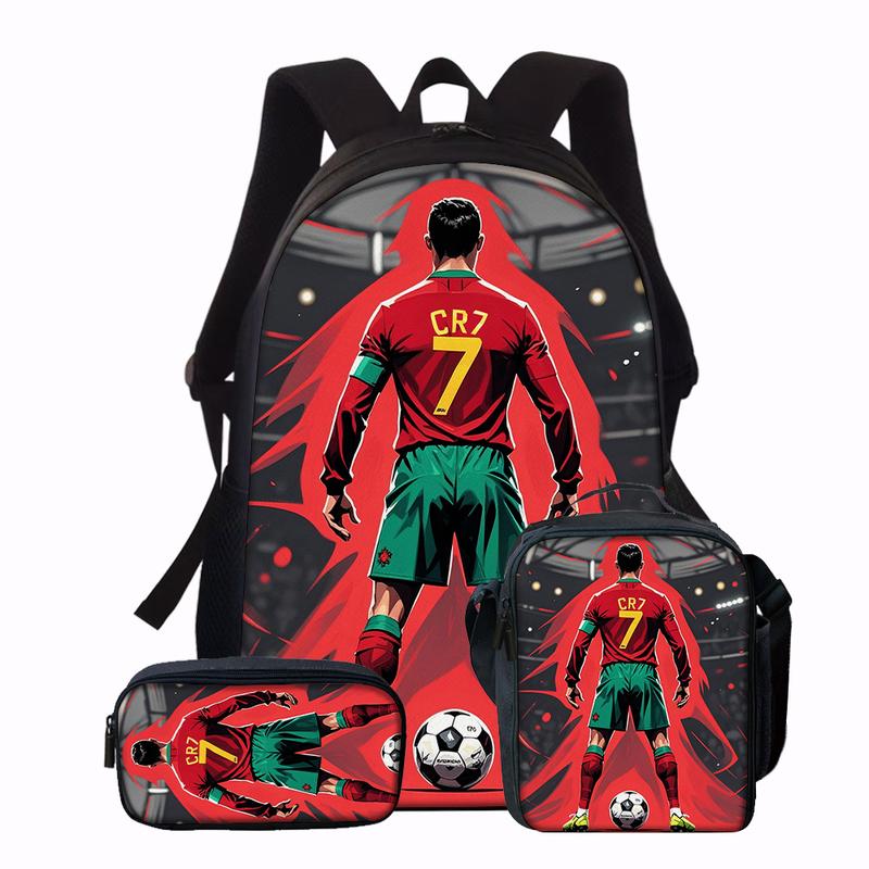 [CR7 Backpack] 3pcs CR7 Soccer Star Backpack Set | Oxford Cloth Bag ...