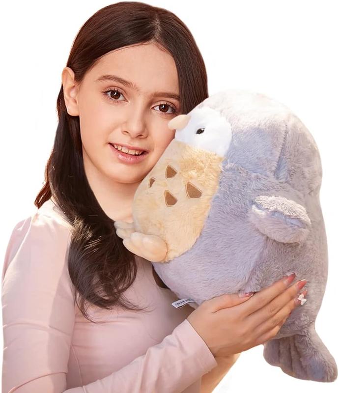 Gray Owl Stuffed Animals 15.7" Snow Owl Plush Toy Super Soft Hugging ...