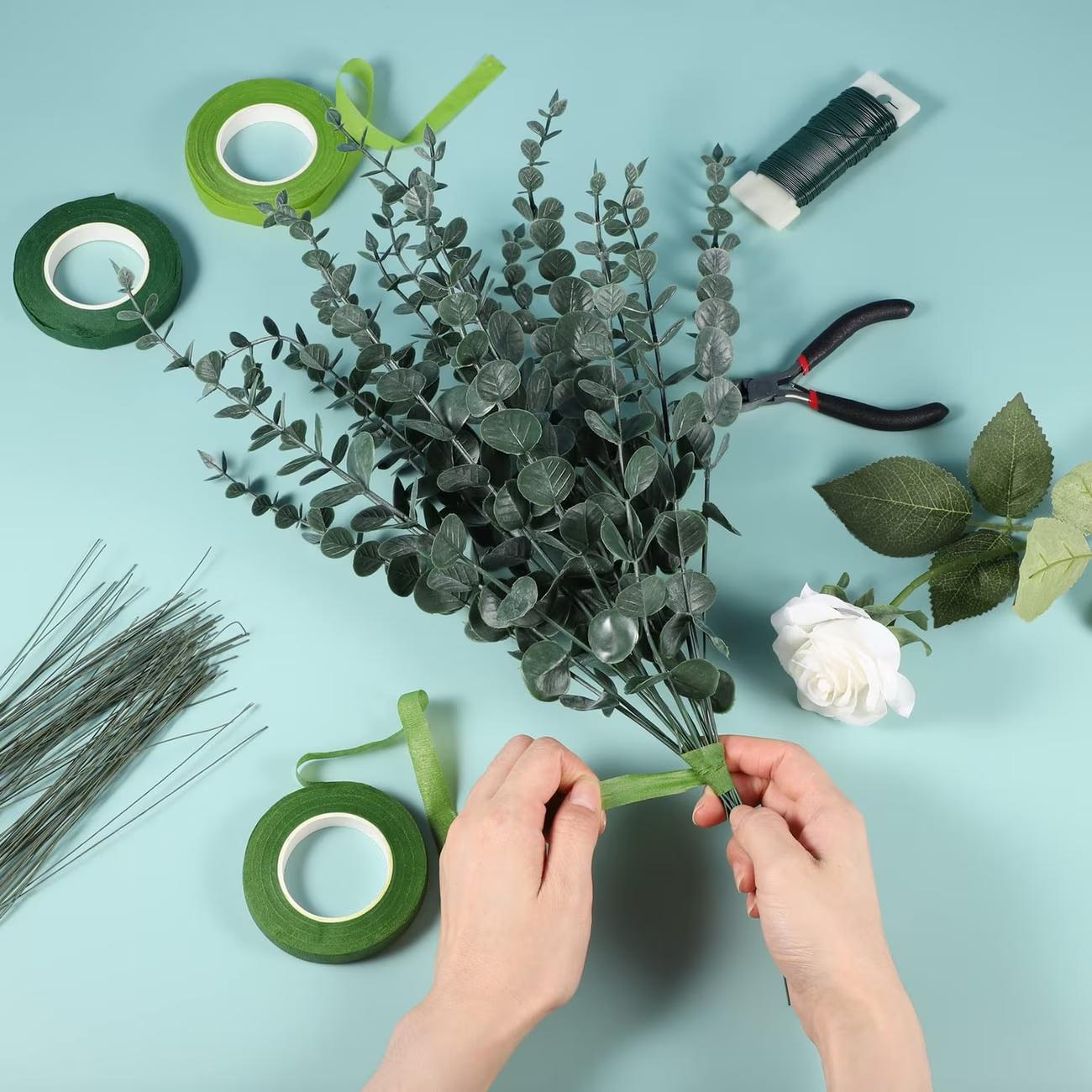 Complete Floral Arrangement Kit, 22 Gauge Floral Stem Wire, Green ...