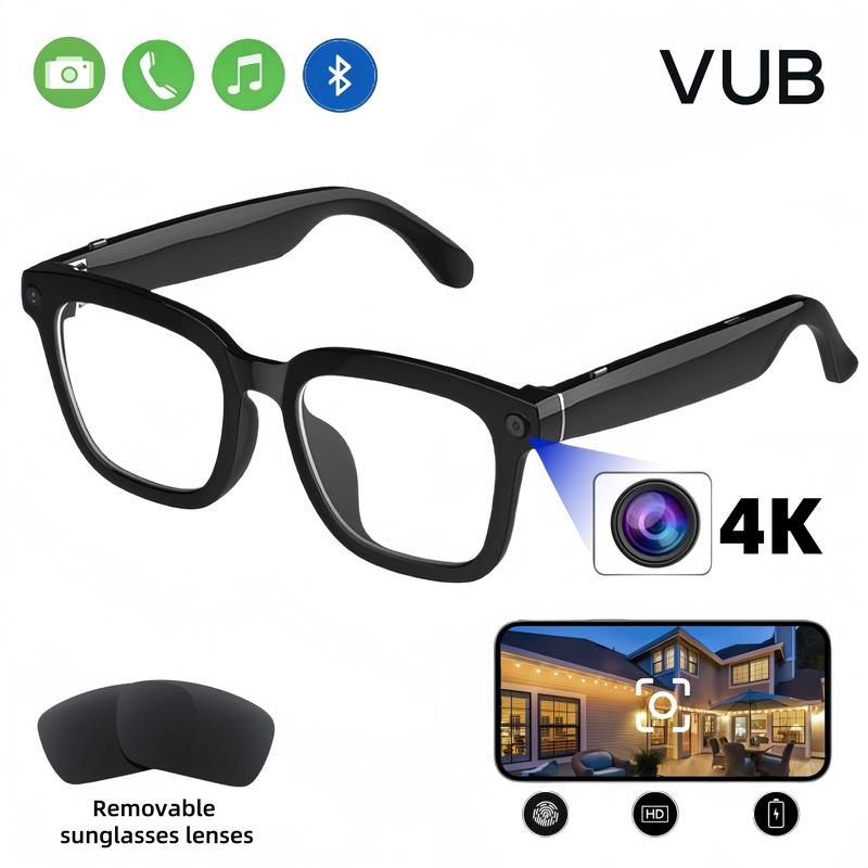 VUB Smart Bluetooth Camera Glasses, 4K Ultra HD Video, 32MP Photos ...