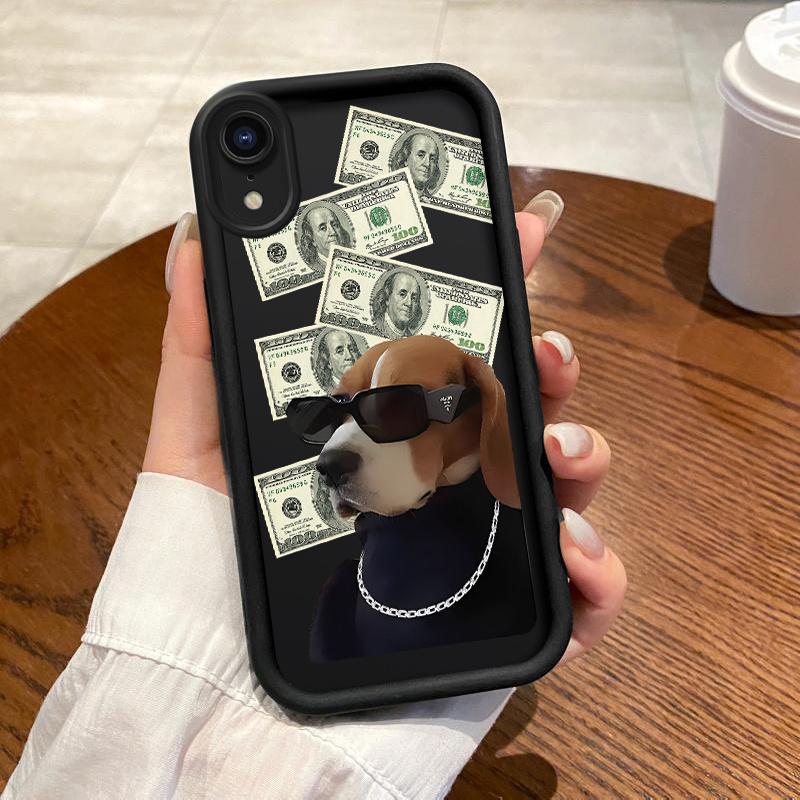 for iPhone XR Sky Eye Ladder Mobile Phone Case Dog and Banknote Popular ...