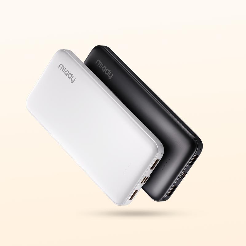 Miady 2-Pack 10000mAh Dual USB Portable Charger, USB-C Fast Charging ...