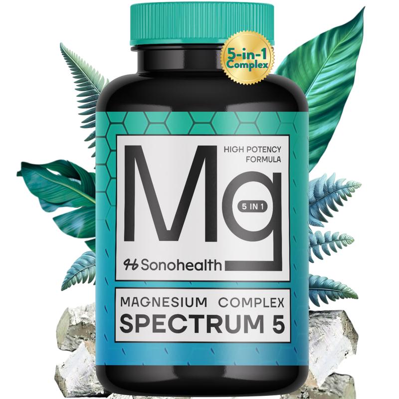 Spectrum 5 Magnesium | 5-in-1 Magnesium Complex + 72 Trace Minerals for ...