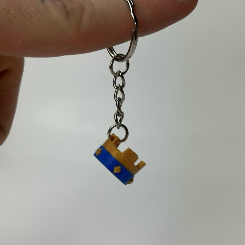 Clash Royal Crown Keychain - 3D Printed Red & Blue Color Options Unique ...