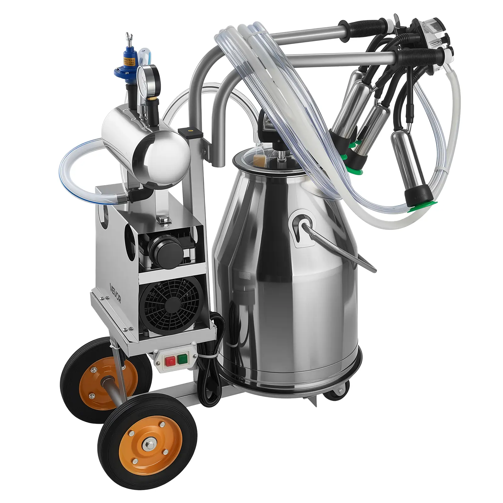 【Summervibes】VEVOR Electric Cow Milking Machine, 6.6 Gal / 25 L 304 ...