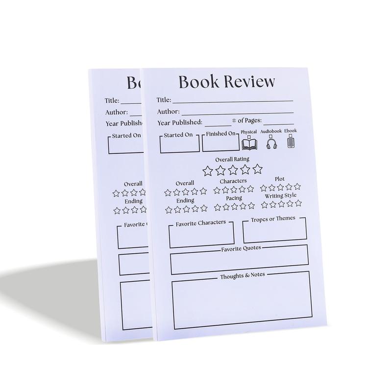 Book Review Notepad, 2 Counts/set Book Review Notepad, Perfect Gift for ...