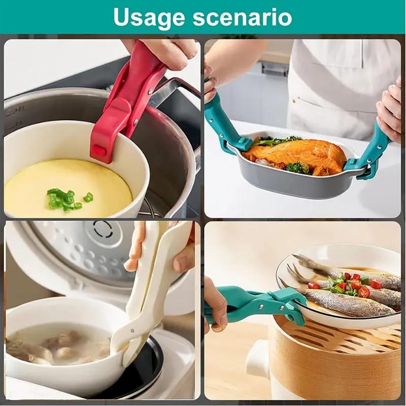 2 Pieces Multi-Functional Anti-Scald Bowl Clip Hot Dish Plate Clip ...