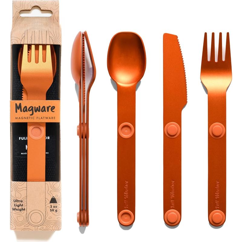MAGWARE Camping Cutlery Set - Travel Utensils for Camping, Cooking, and ...