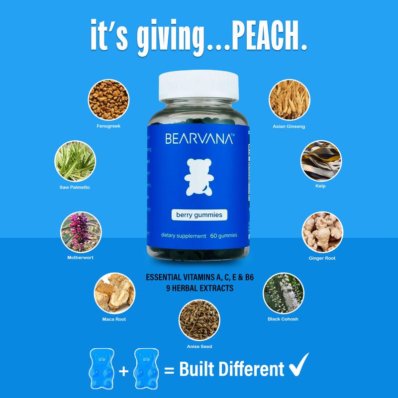 BEARVANA Gummies - Women's Berry Flavored Supplement - One Month Supply ...