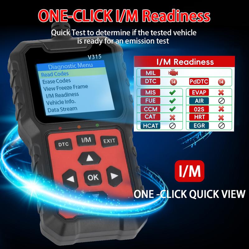 OBD2 Scanner Diagnostic Tool - Check Engine Light Code Reader with ...