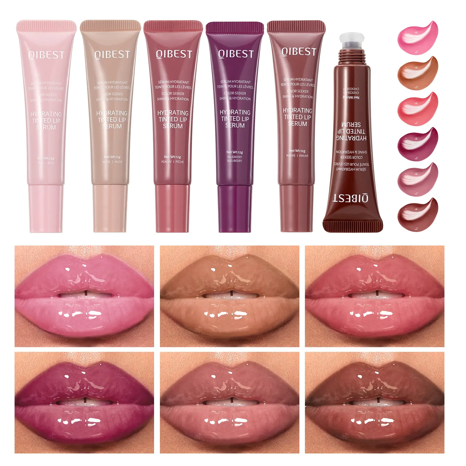 Colorful Lip Balm Gloss Set, Light weight Shiny Moisturizing Lipstick ...