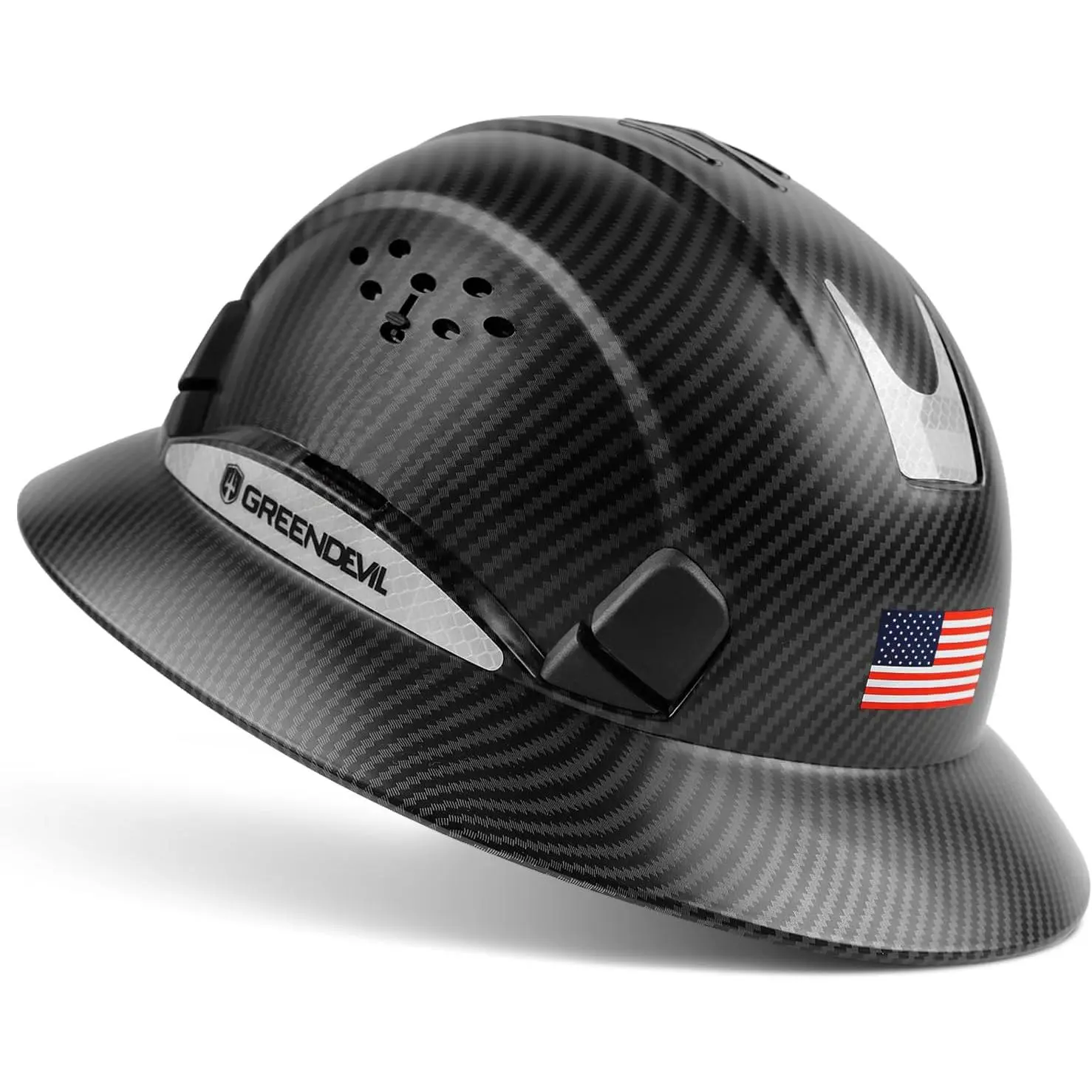 Full Brim Hard Hat Vented Construction Safety Helmet OSHA Approved ...