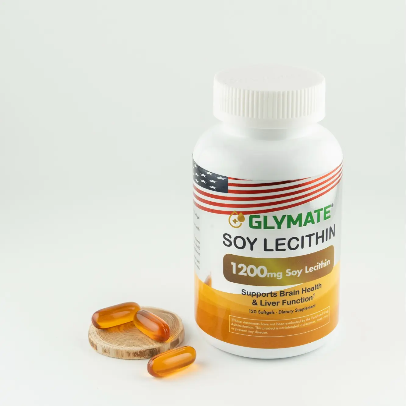 【2pac】Glymate 1200mg Soy Lecithin - Non GMO, Supports Brain Health ...