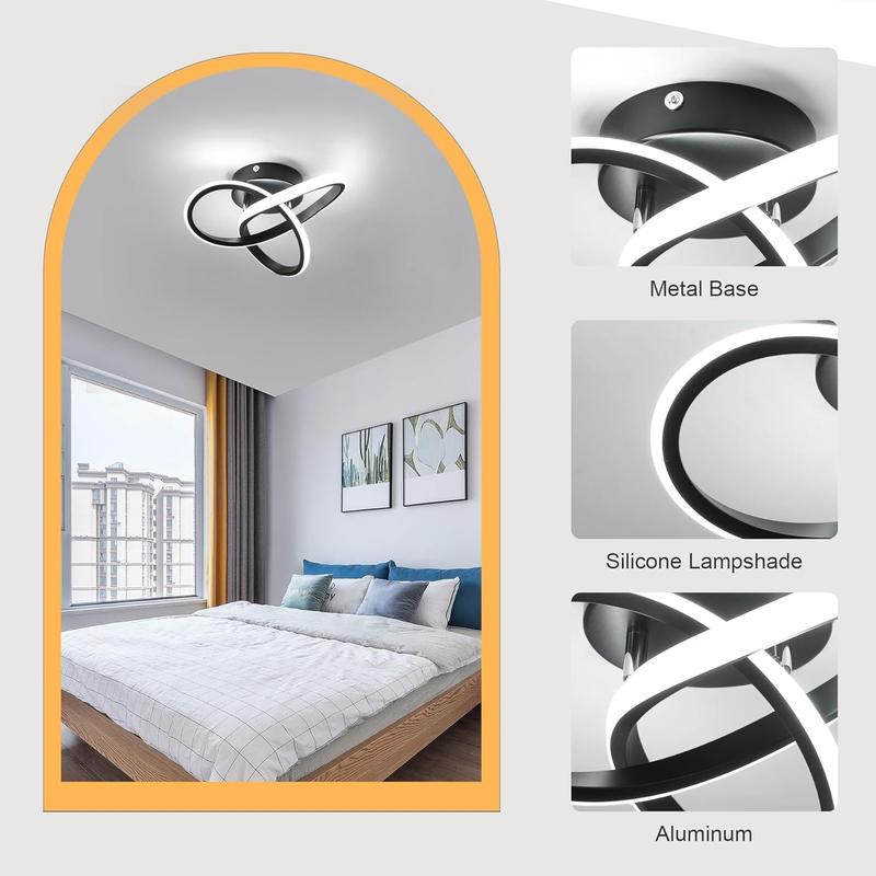 Modern LED Ceiling Light, 22W Spiral Design Hallway Light Fixtures ...