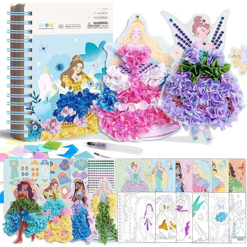 MIROLA KIDS 4 in 1 Poke Craft Kits for Girls, Magic Princess Crafts for ...