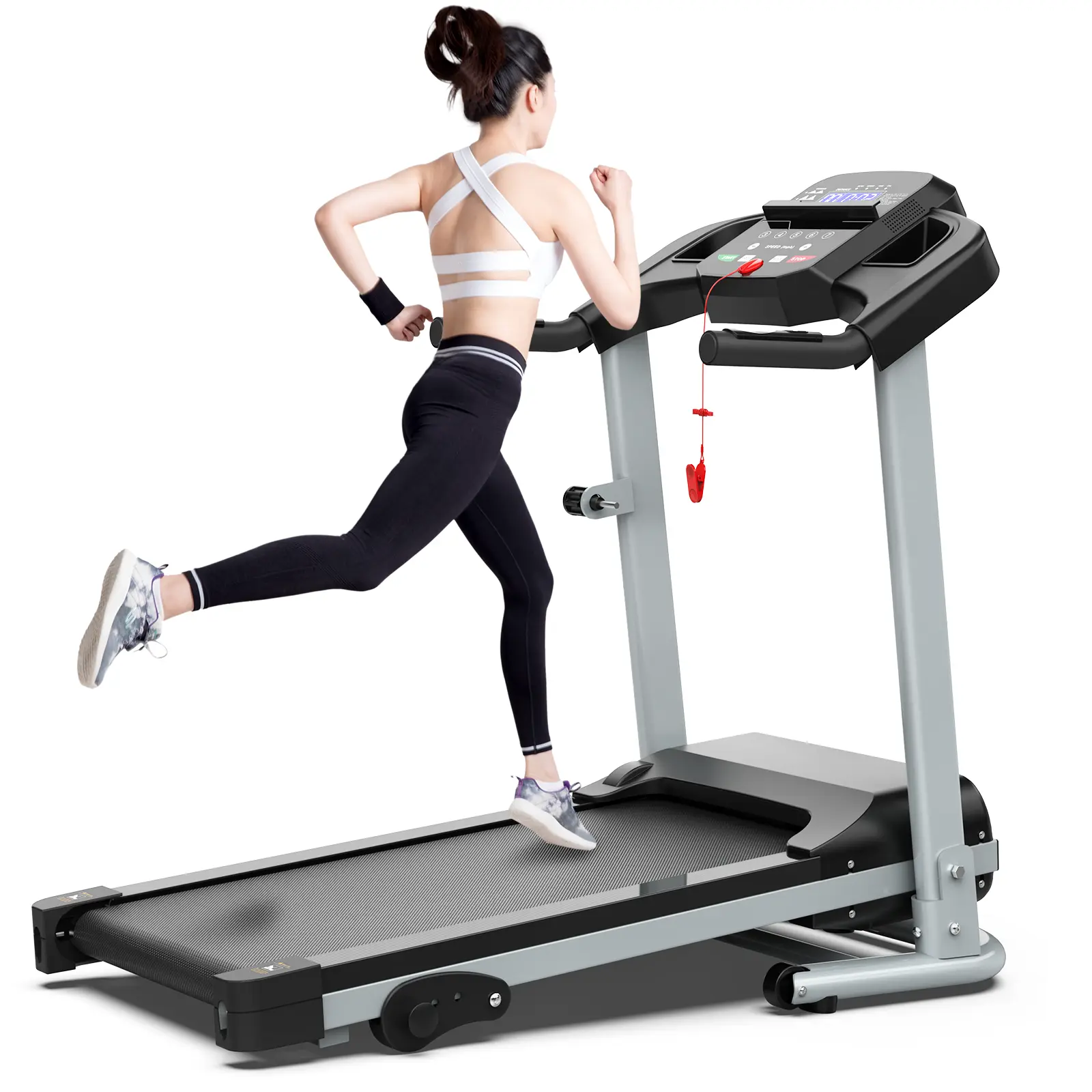 FYC Folding Treadmill with Pulse Sensor, 2.5HP Quiet Brushless, 7.5 MPH ...