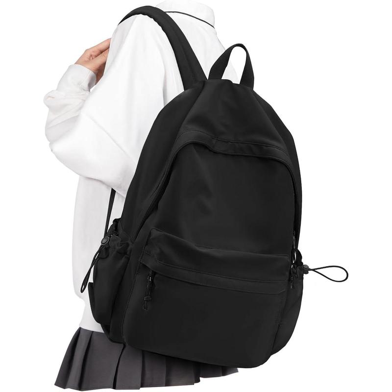 School Backpack Black Waterproof Bookbag Casual Lightweight Travel ...