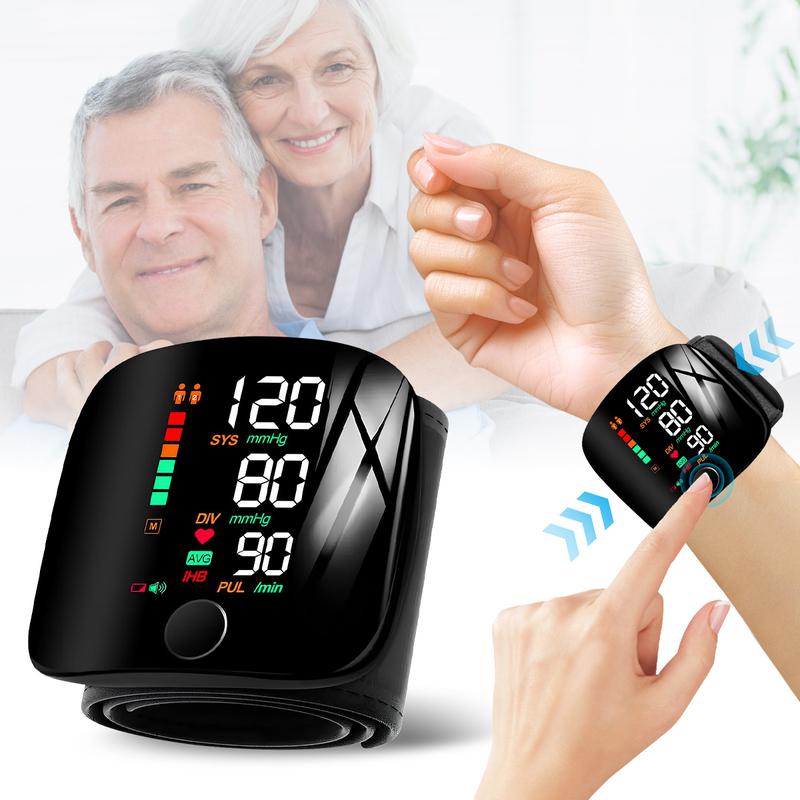Rechargeable Wrist Blood Pressure Monitor for Home Use - LED Display ...