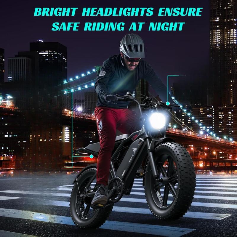 TST Electric Bike for Adults 1500W Peak Power 20" Fat Tire All-Terrain ...