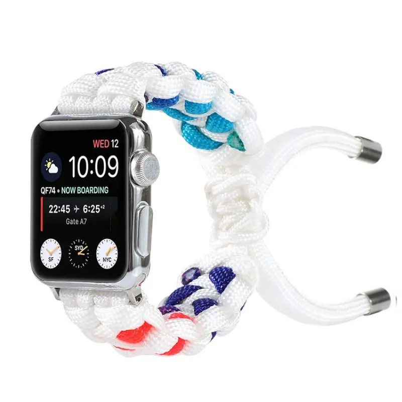Paracord Stretch Watch Band for Apple Watch 1/2/3/4/5/6 | Braided ...