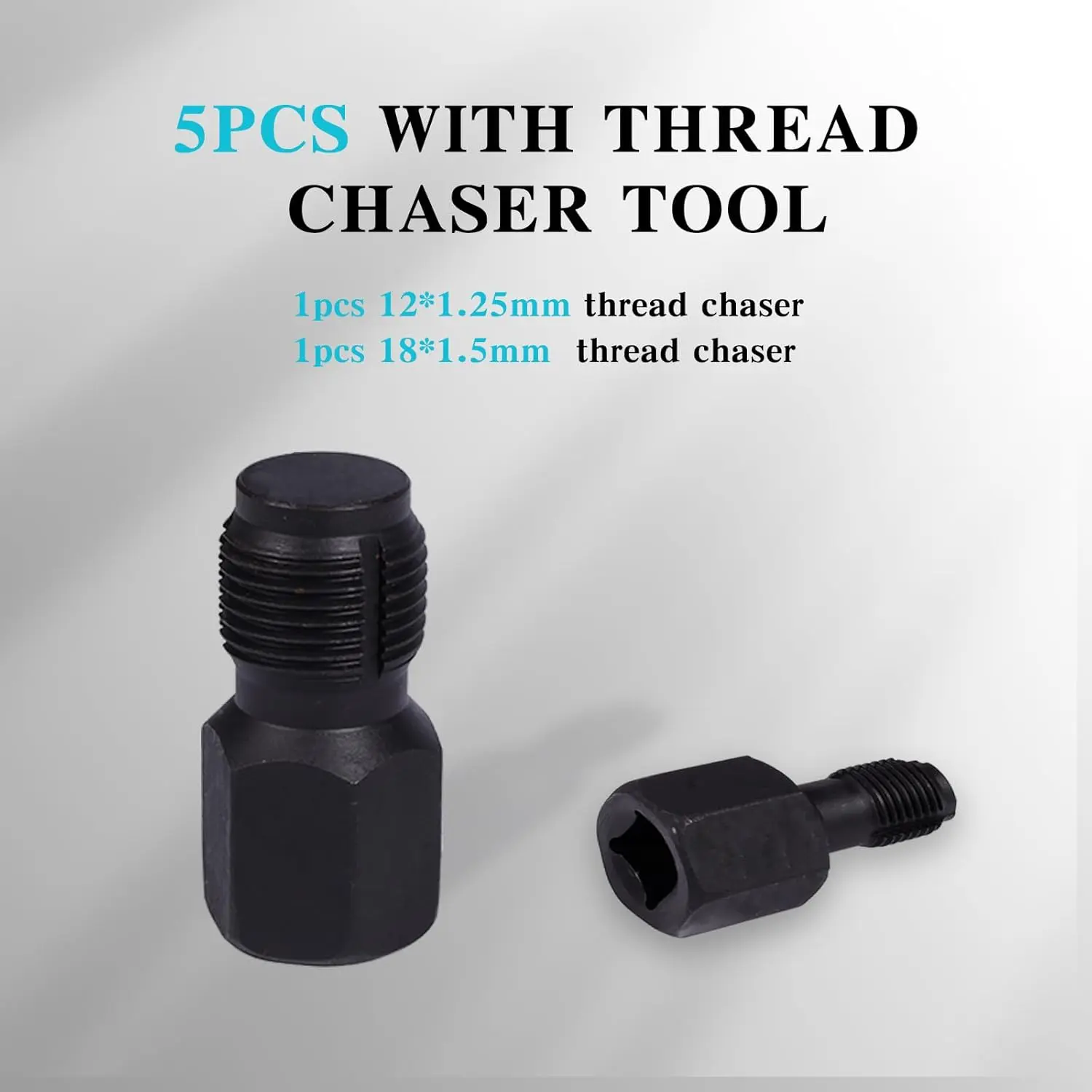 5-Piece Forged O2 Oxygen Sensor Socket & Thread Chaser Set – Automotive ...