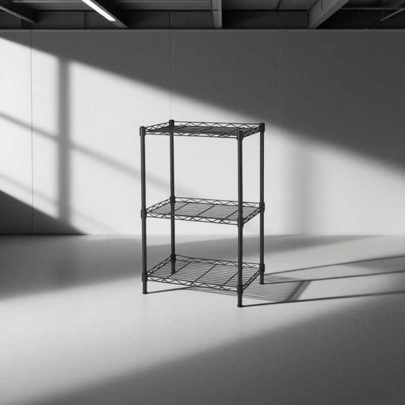 3-Tier Wire Shelving Rack and Storage, Shelves for Storage Height ...