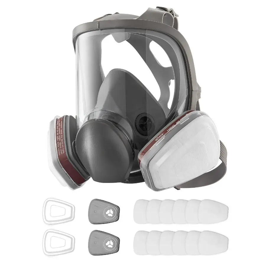 fathersdaygift VEVOR Respirator Mask, Reusable Respirator Full Face Gas ...