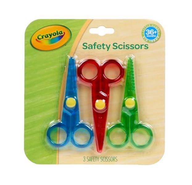 Crayola Toddler Safety Scissors (3pk), Blunt Tip Training Scissors for ...