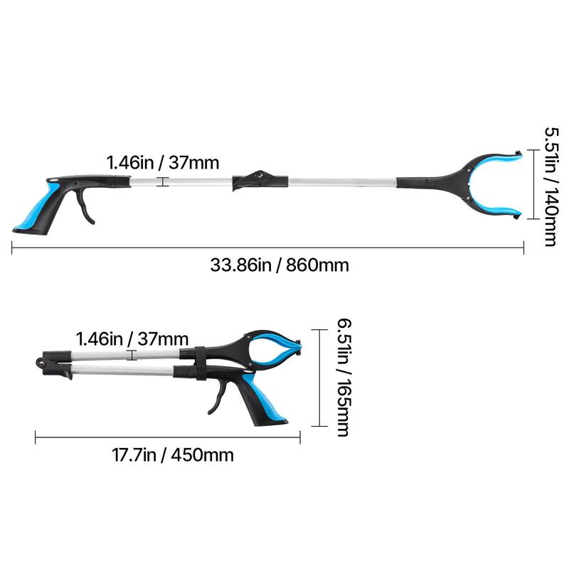 VEVOR Grabber Reacher Tool, , 2-Pack 34" Foldable Reacher Grabber ...
