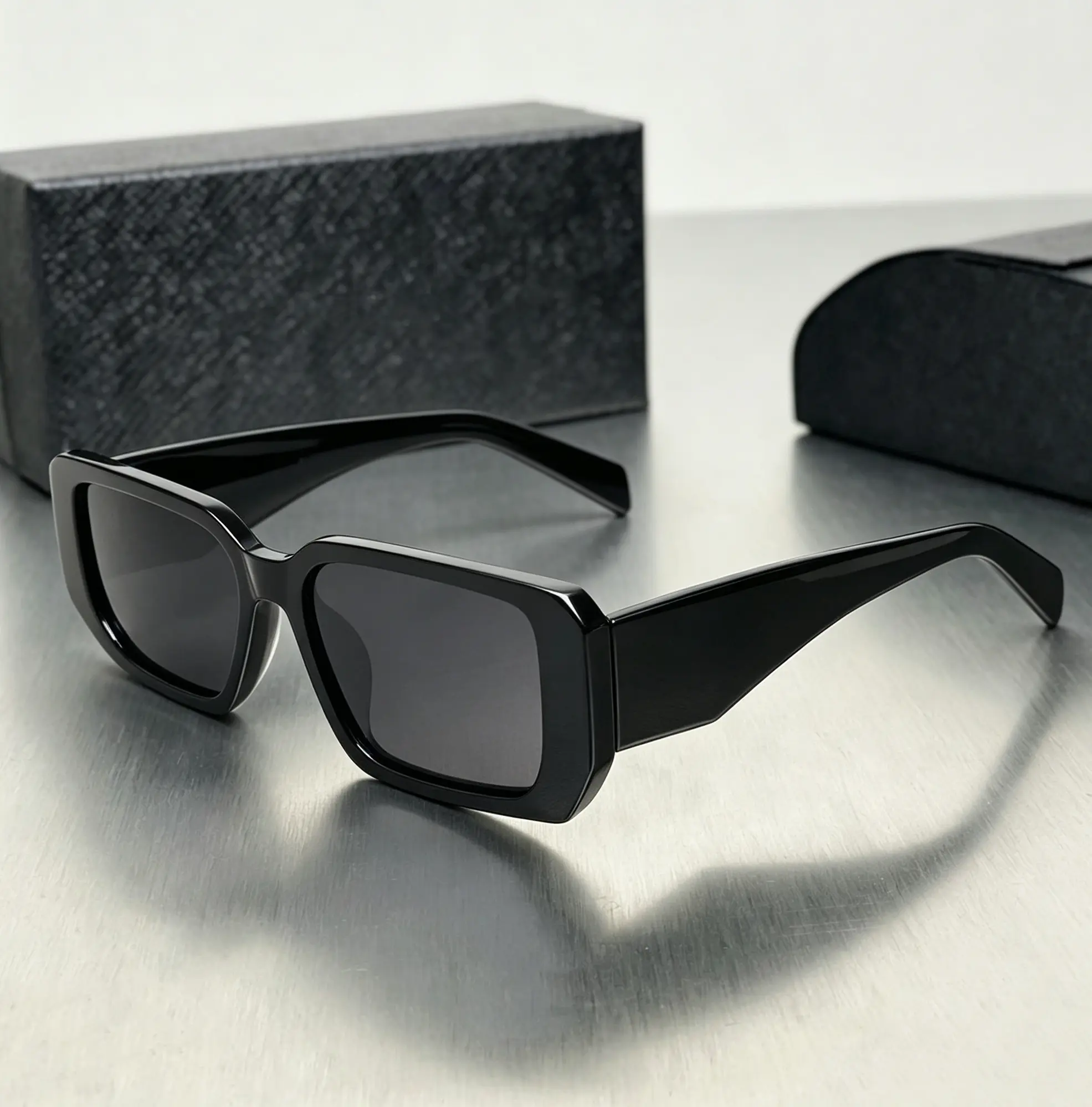 Women's Retro Thick Square Sunglasses - Men's Trendy Wide-Frame Y2K ...