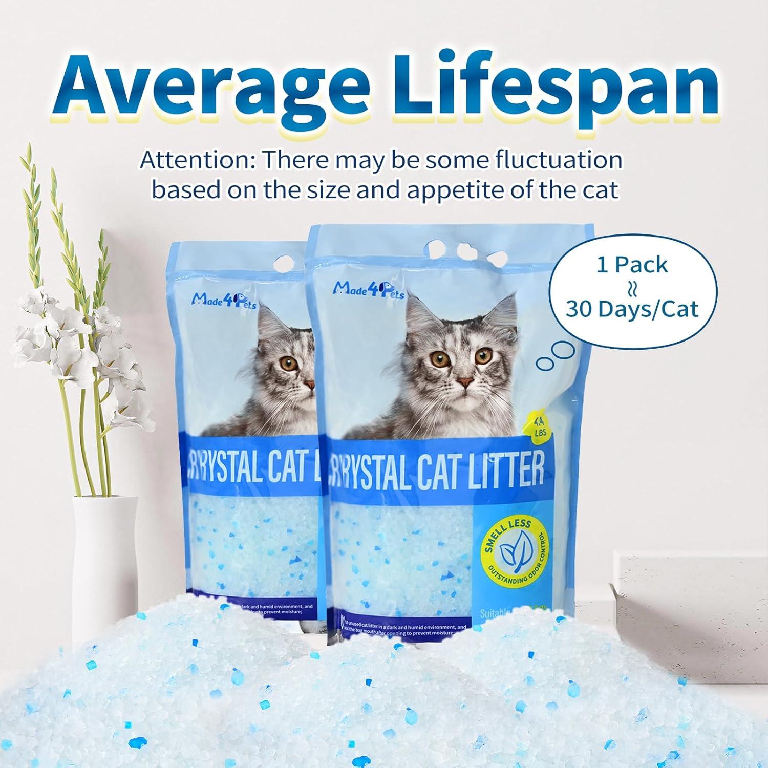 Crystal Cat Litter - Lightweight, Low-Dust, Non-Caking, Deodorizing ...