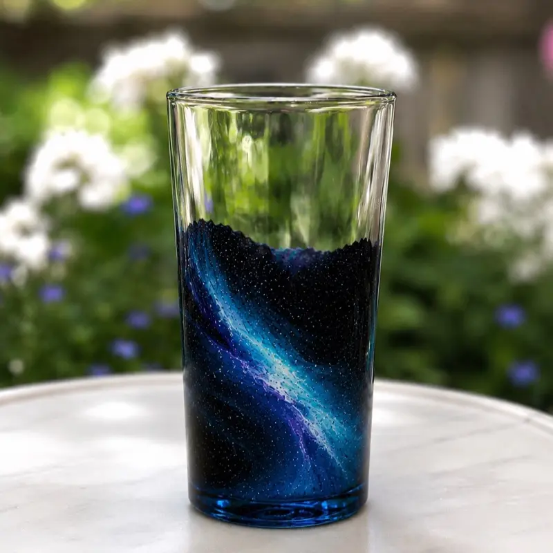 Tall Pub Glass, Hand painted Galaxy - Ice Tea Drinkware - 16 ounce Iced ...